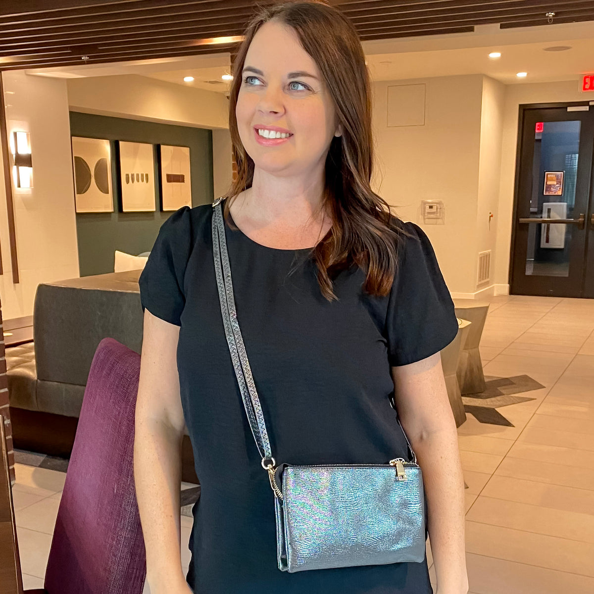 Jen & Co Riley Glitter Crossbody Handbag - Black – Lyla's: Clothing & Gifts