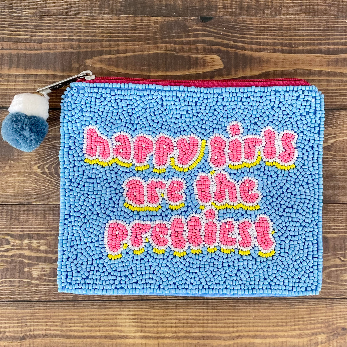 Happy Girls Are The Prettiest Beaded Pouch – Lyla's: Clothing & Gifts