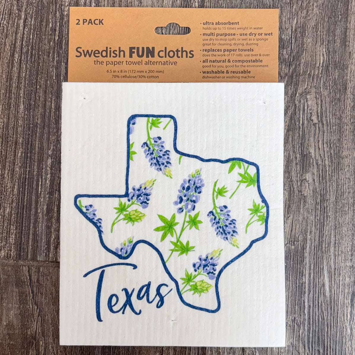 Texas Bluebonnets Swedish Fun Cloths – Lyla's: Clothing & Gifts